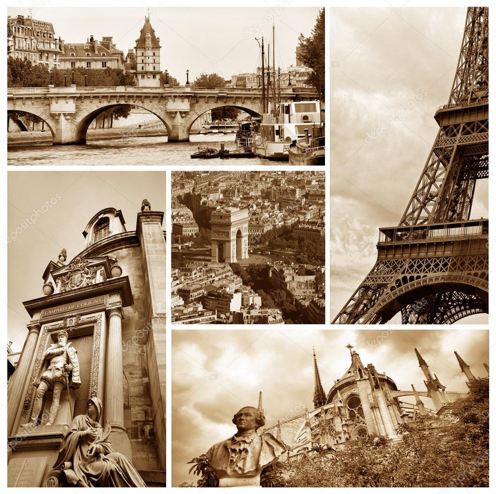 Collage set of Paris images Stock Photo by ©friday 105532046