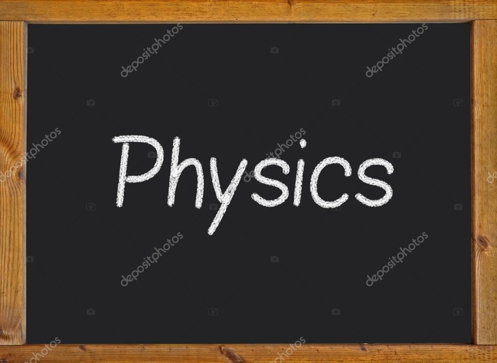 Physics written on a blackboard — Stock Photo © neftali77 #56997729