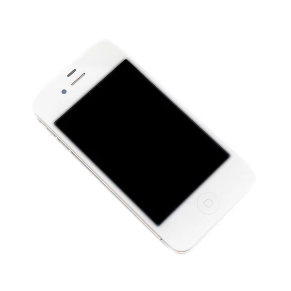 Apple iPhone white isolated on the white background — Stock Photo ...