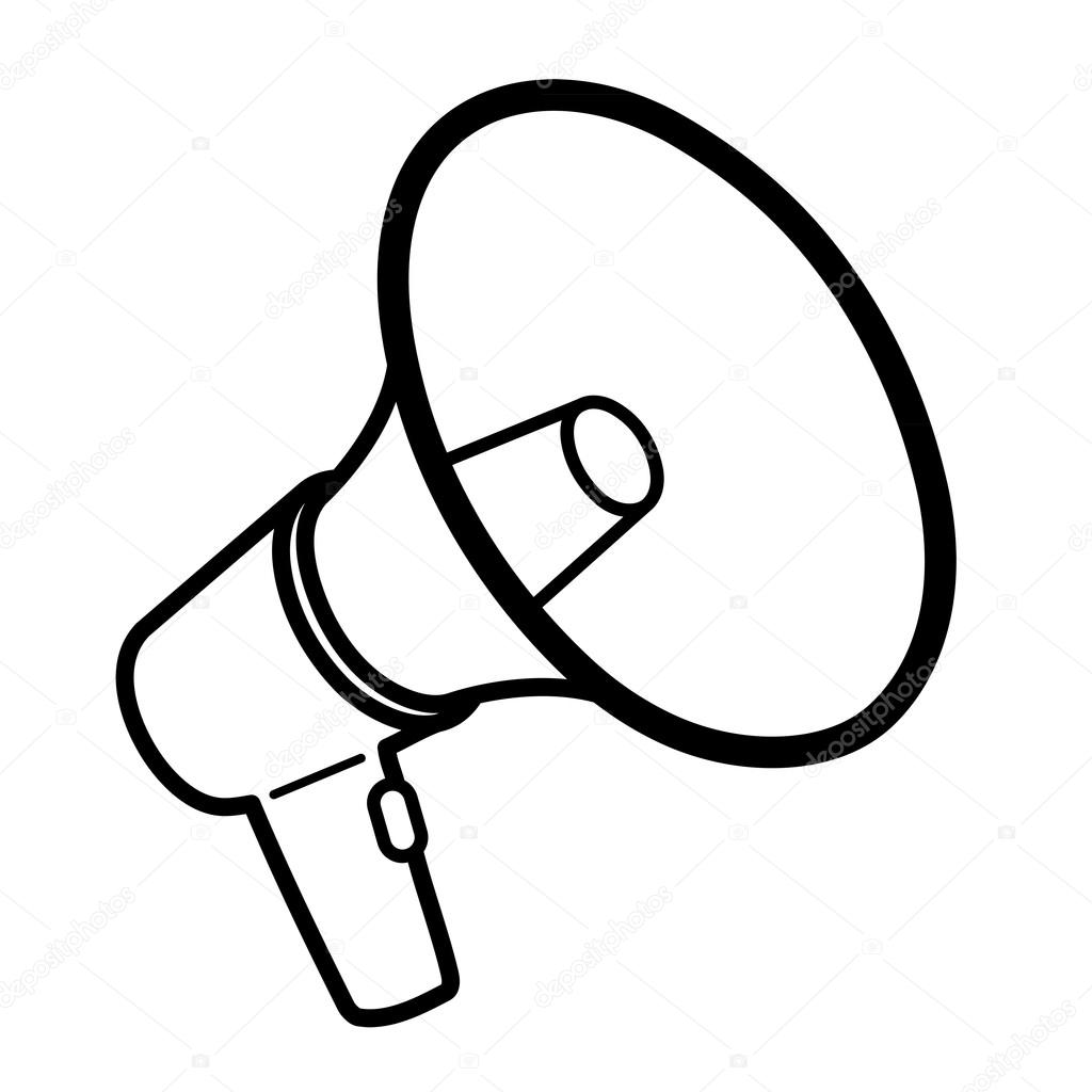 Megaphone Clipart Black And White