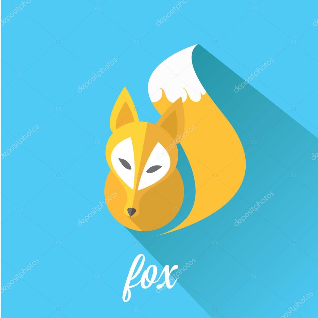 vector pequeño zorro. zorro icono plano 2022