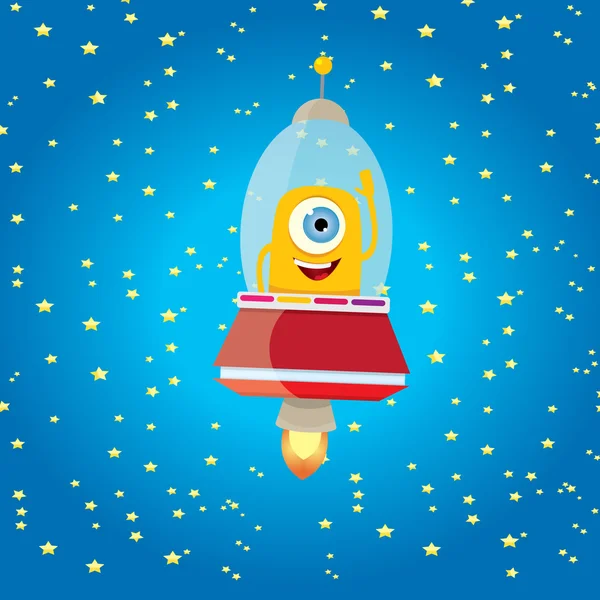 Alien spaceship . orange alien in space vector. Stock Vector by ©zm1ter ... Alien spaceship . orange alien in space vector. Stock Vector by ©zm1ter ...