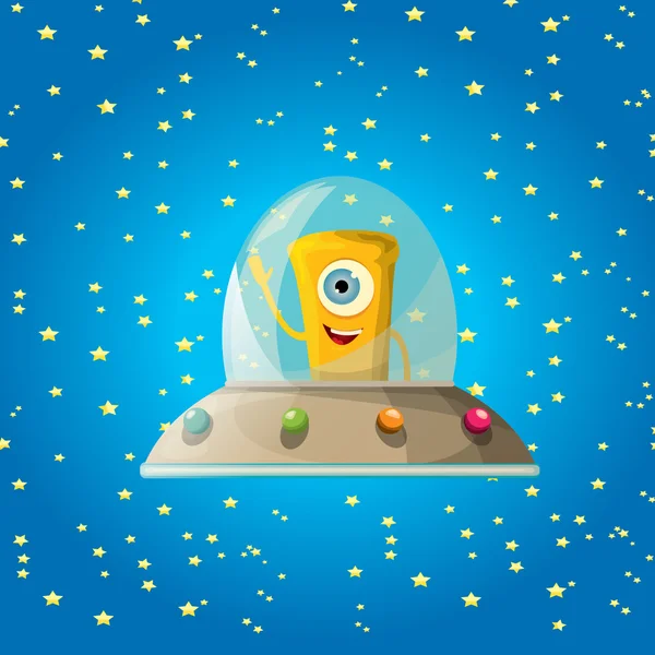 Alien spaceship . orange alien in space vector. Stock Vector by ©zm1ter ... Alien spaceship . orange alien in space vector. Stock Vector by ©zm1ter ...
