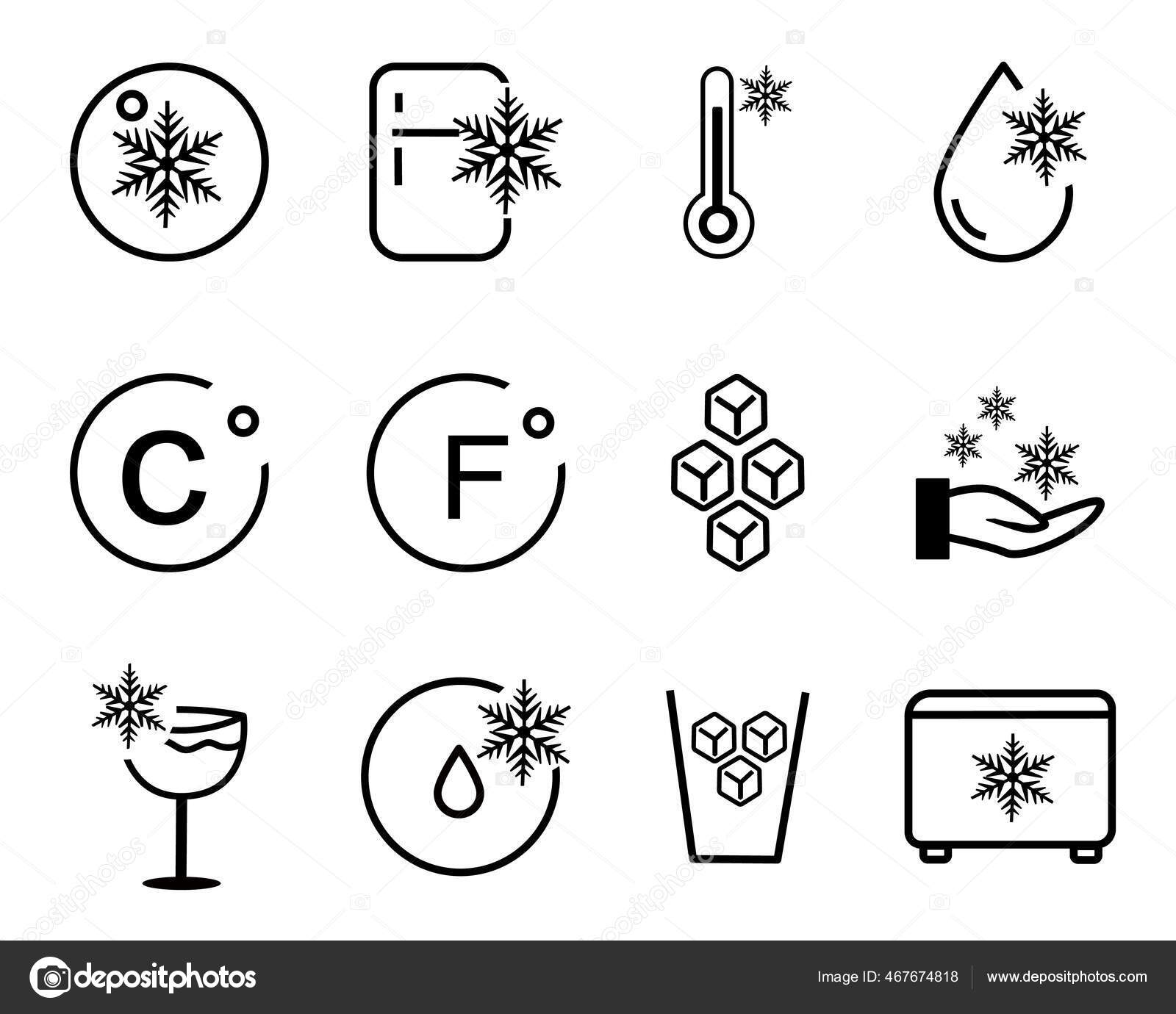 Cold storage icon icons collection package white isolated background ...