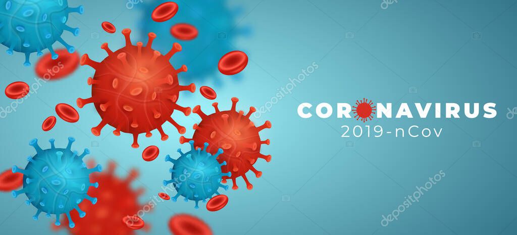Coronavirus 2019-nCoV con c lulas de la enfermedad y c lulas sangu neas. Organismo pat geno ...