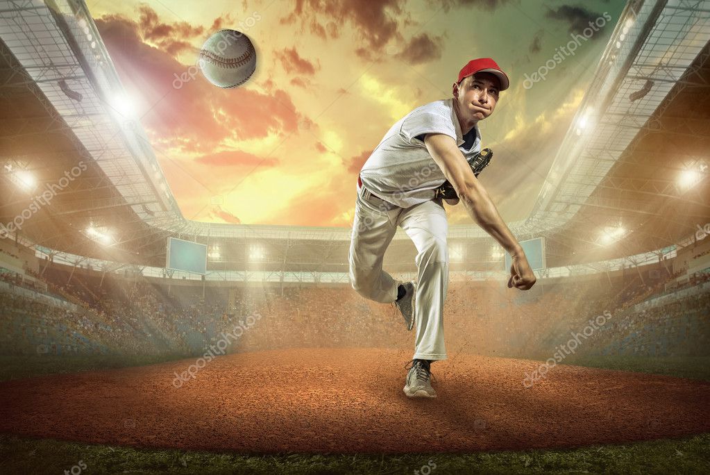 Baseball Players In Action