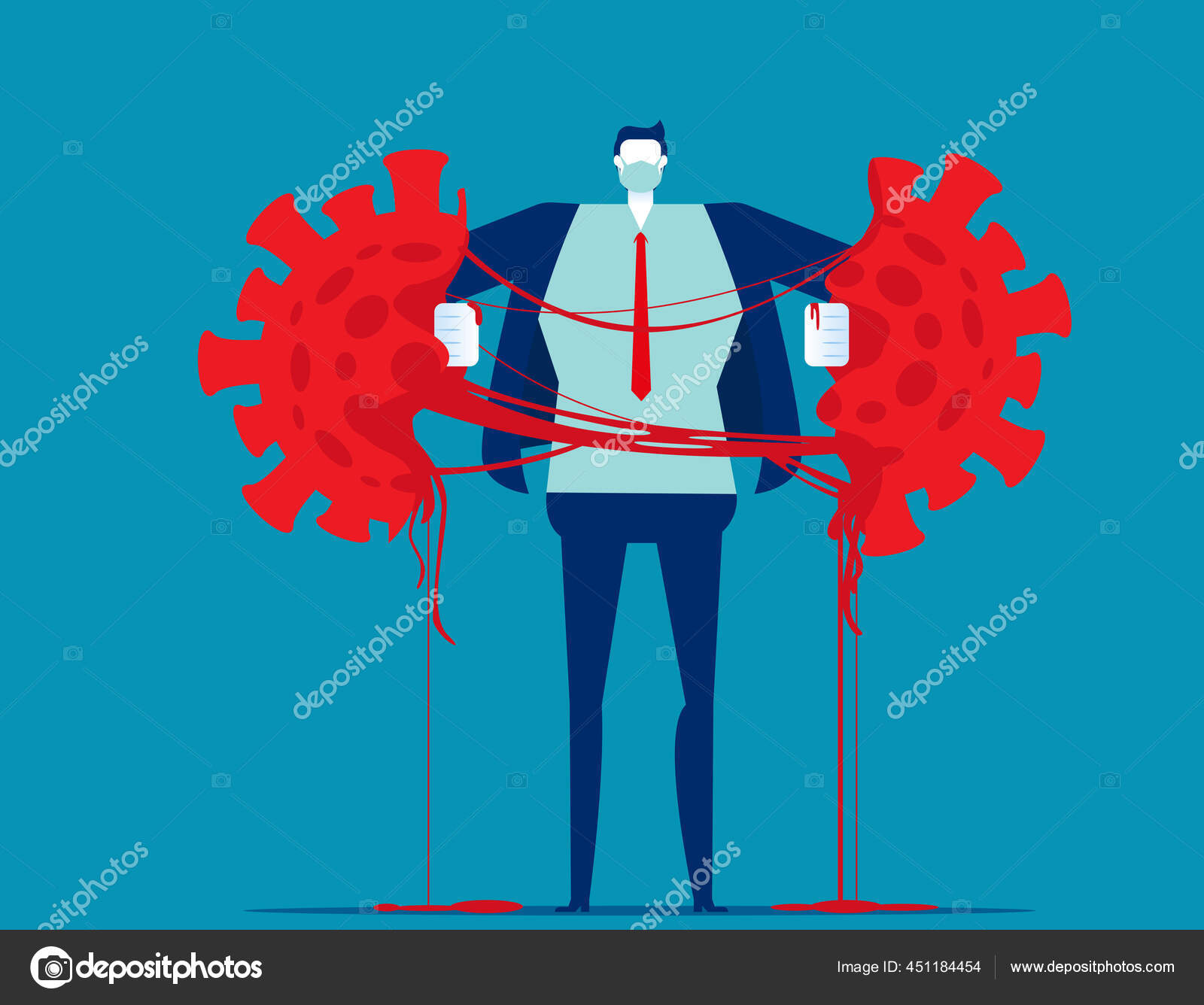 Injecting Virus Two Parts Virus Destruction Stock Illustration by ...