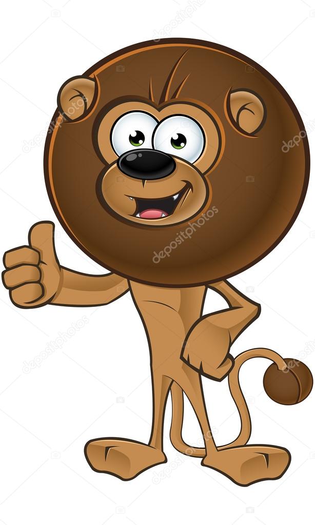 Lion Cartoon With Round Mane Stock Vector Image by ©npr1977 #104346838