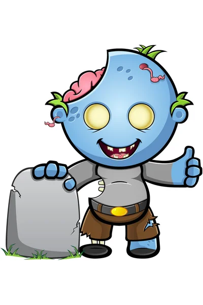Blue Cartoon Zombie Character Stock Vector by ©npr1977 #54798259
