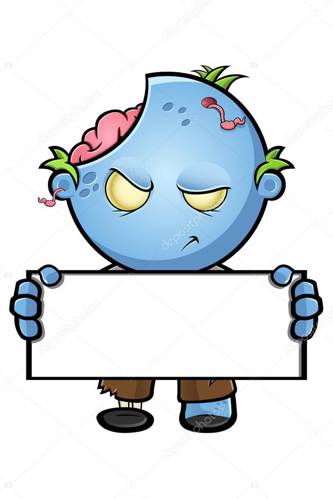 Blue Cartoon Zombie Character Stock Vector by ©npr1977 54798257