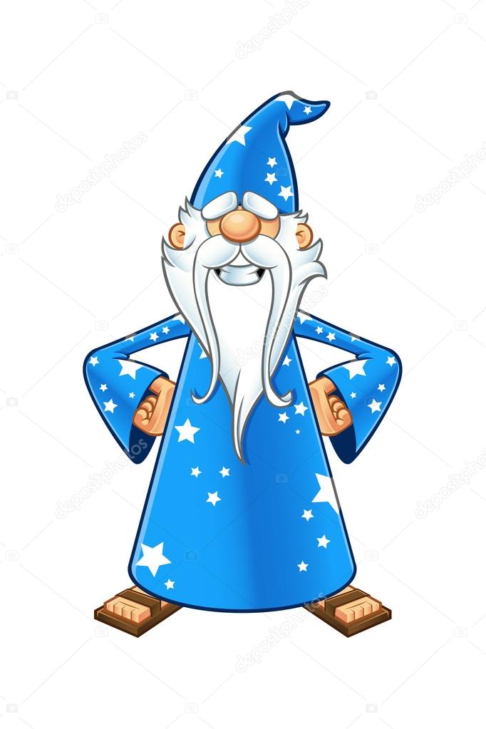 Blue Old Wizard Character Stock Vector Image by ©npr1977 #54886279