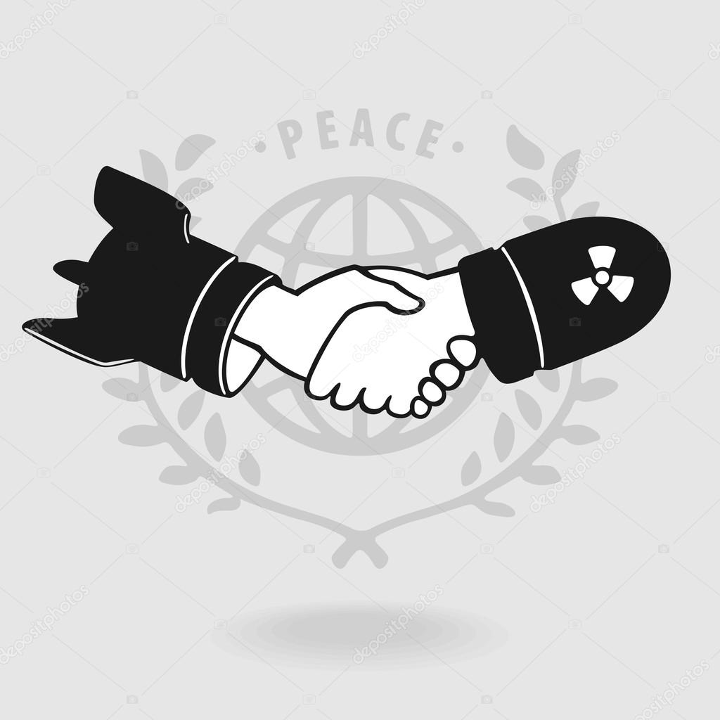 Symbol Shaking Truce — Stock Vector © Bakalavar #69221155