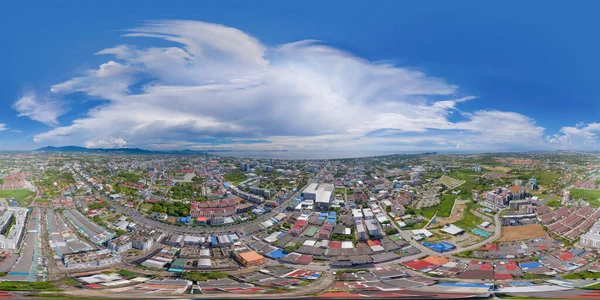 360 panorama by 180 degrees angle seamless panorama of aerial view of ...