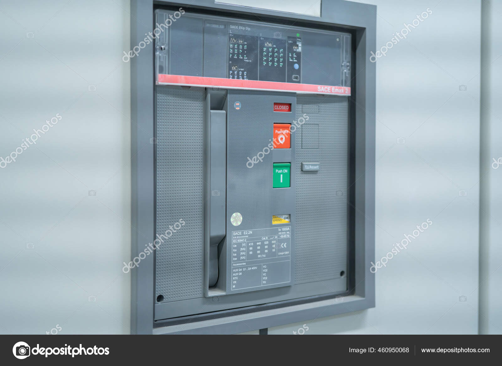 Close Industrial Electric Switch Panel Power Plant Industry Factory ...