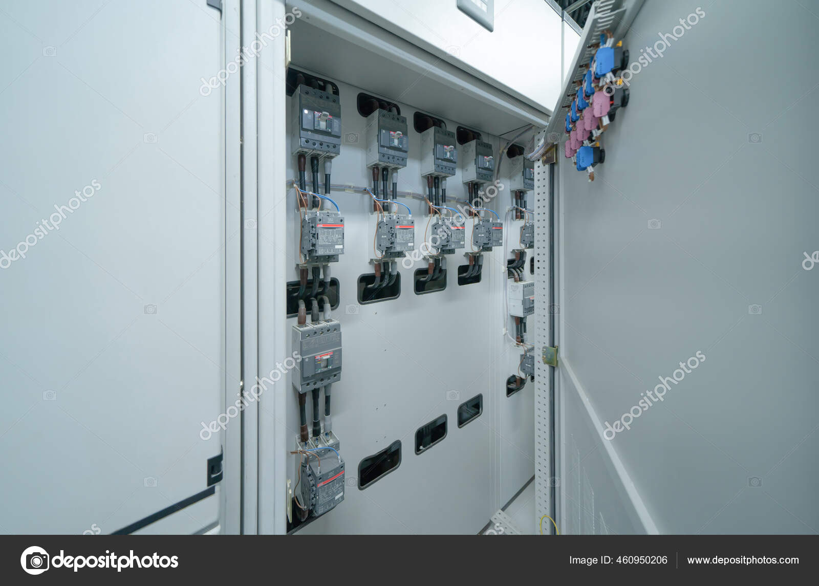 Close Industrial Electric Switch Panel Power Plant Industry Factory ...