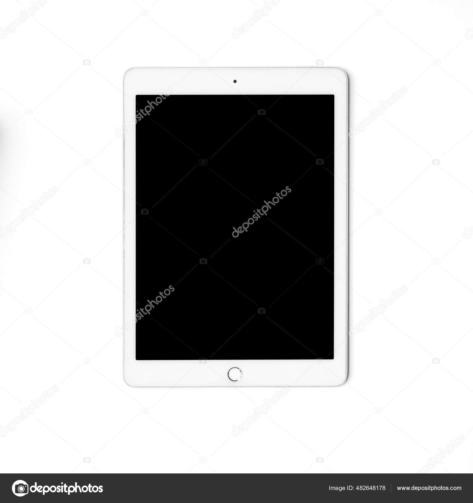 Smart Tablet Device Blank Empty Screen Isolated White Background ...