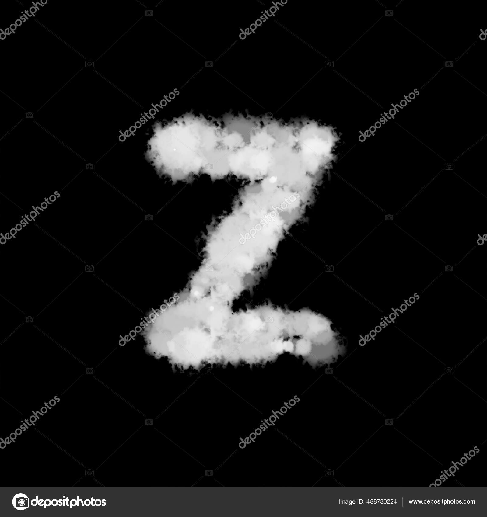 Fog Mist Smoke Forming Letter English Alphabet Text Font Character ...