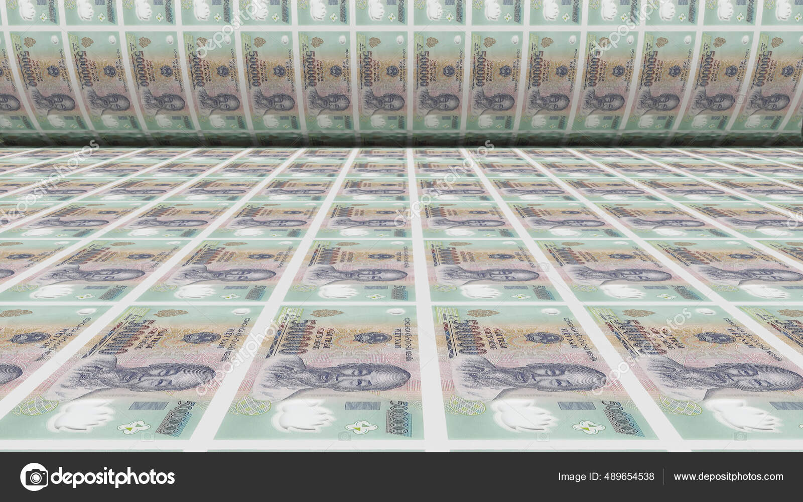 Inflation Vietnamese Dong Banknotes Bills Vnd Currency Cash Vietnam ...