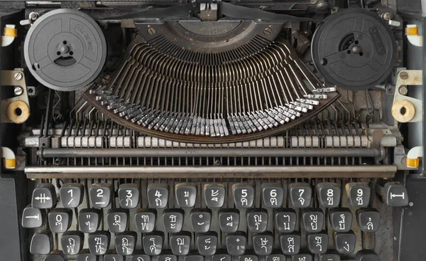 People Hands Typing Old Thai Traditional Typewriter Classic Vintage ...