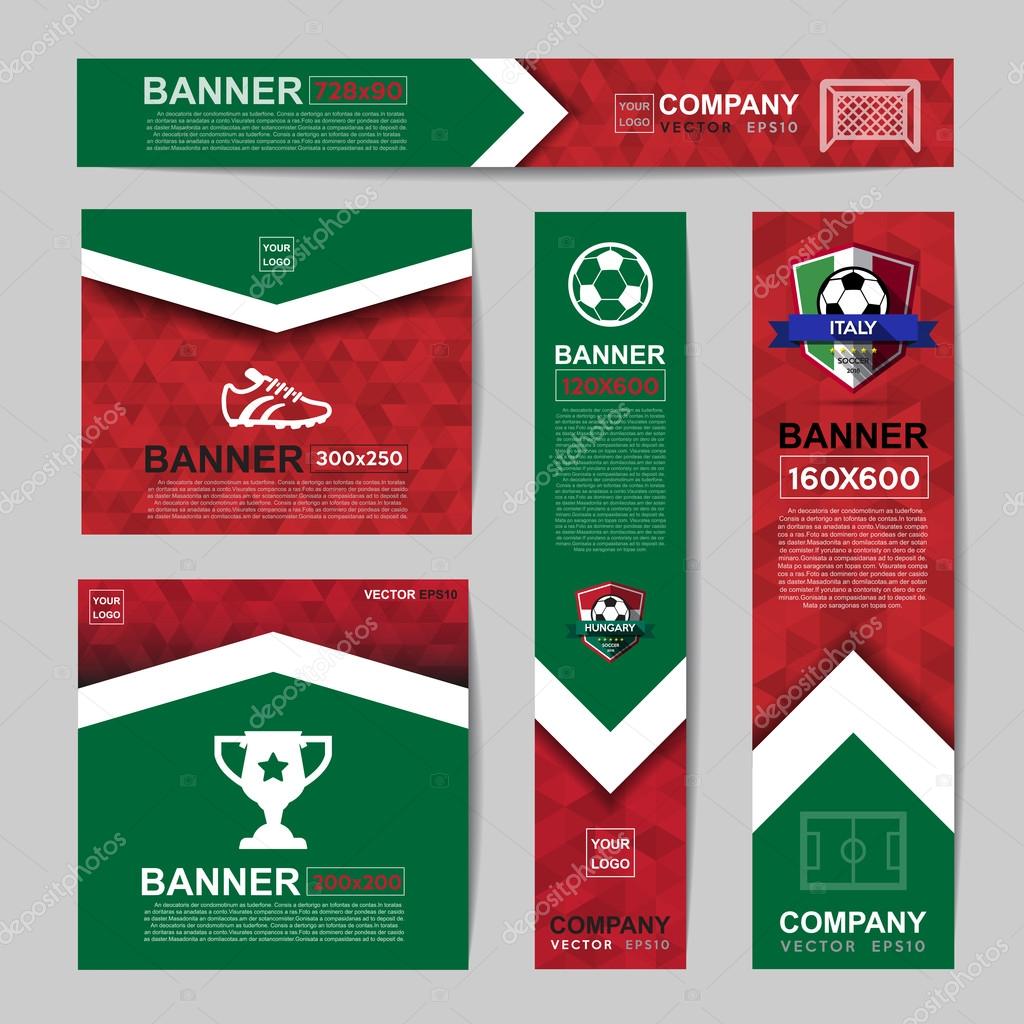 Design football banners Stock Vector by ©kanate 113671214