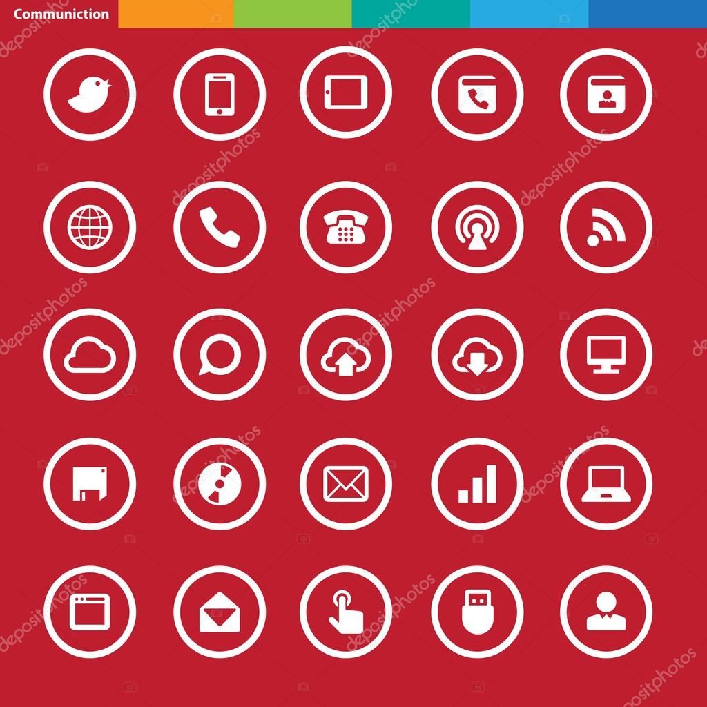 Communication icon set Stock Vector by ©kanate 79651746