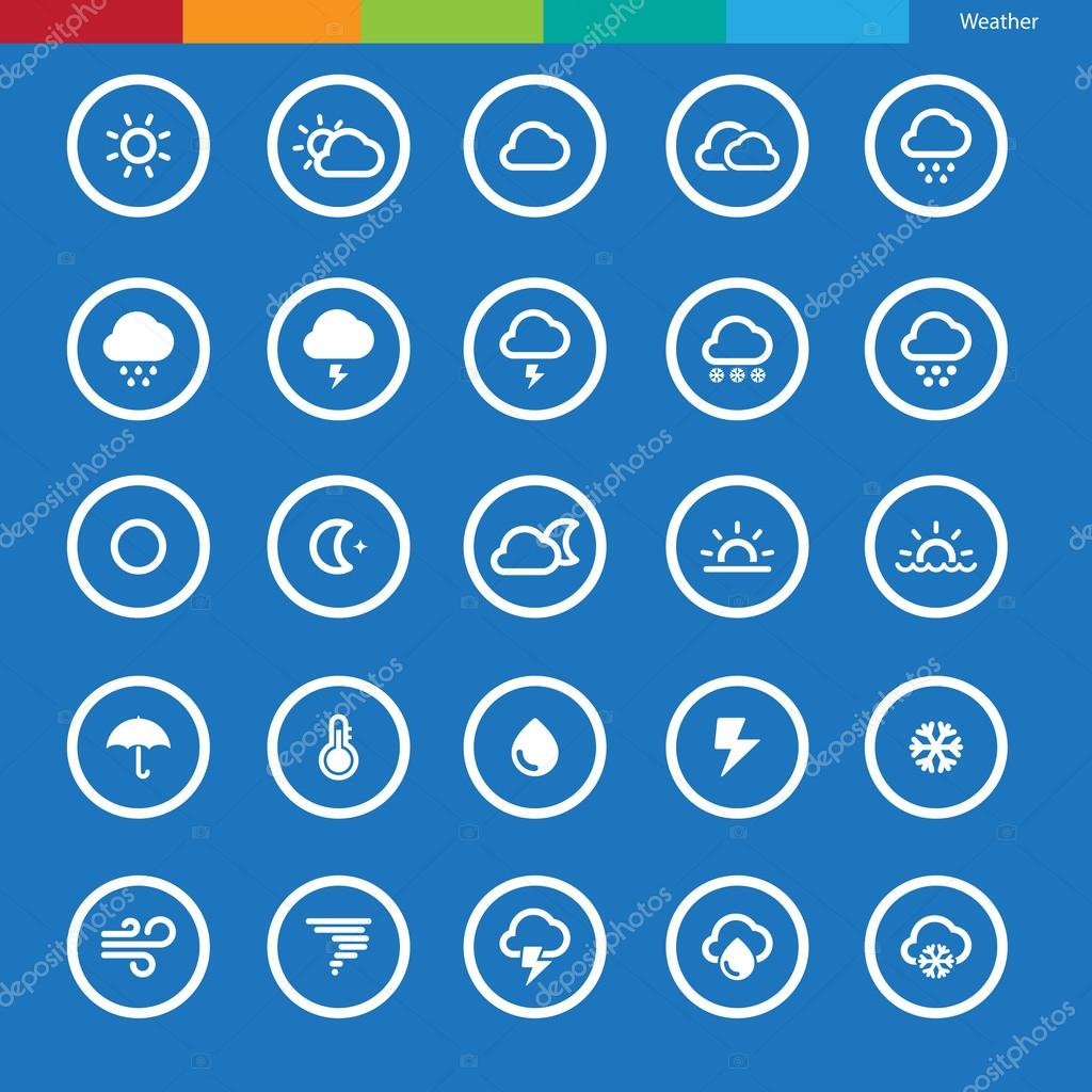 Weather icon set Stock Vector by ©kanate 79651790