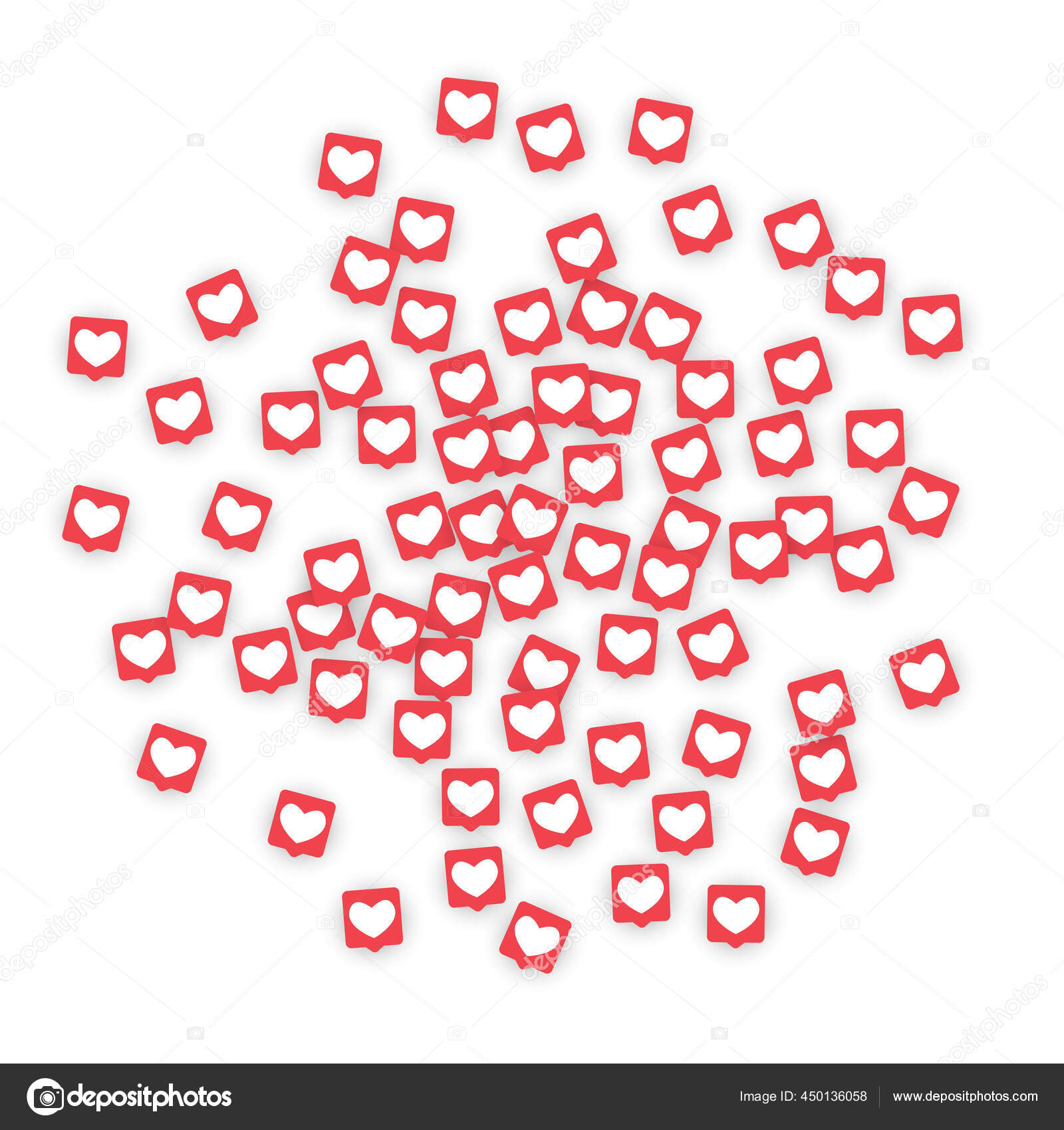 Wallpaper Red Notification Icons Isolated White Background ...