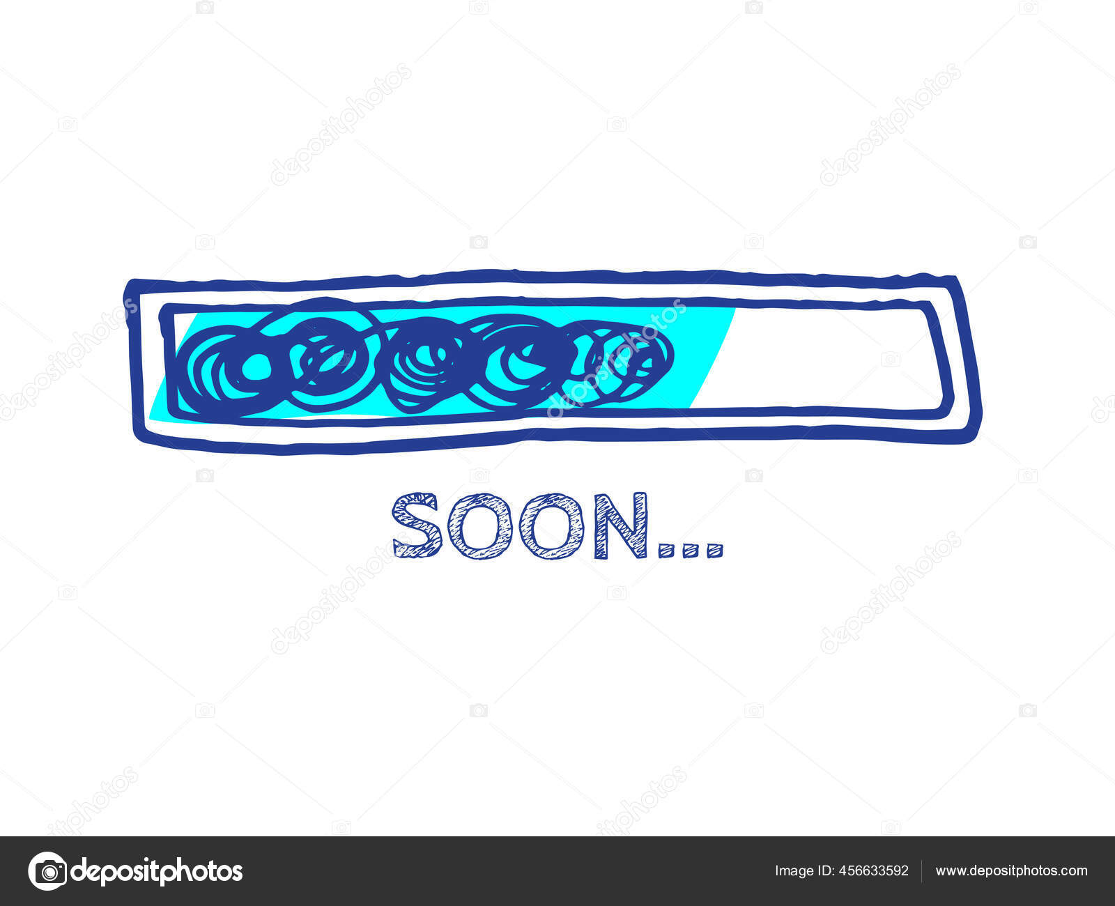 Soon Progress Bar Status Quarantine Illustration Coming Soon Vector ...