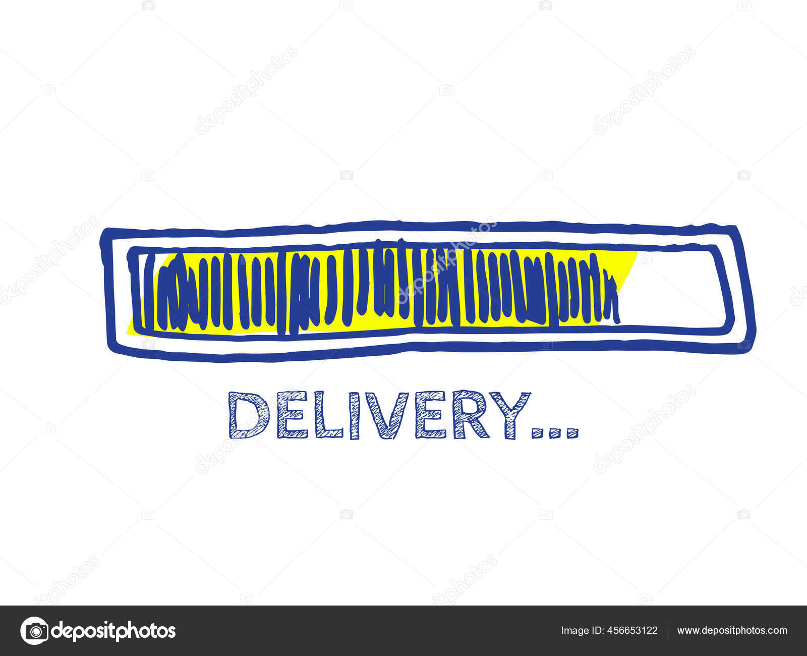 Delivery Progress Bar Status Preloder Illustration Website Sketch Bar ...