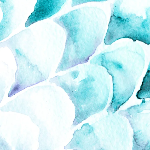 Turquoise Blue Snake Design. Watercolor Hand Drawn Python Print. Cobra ...