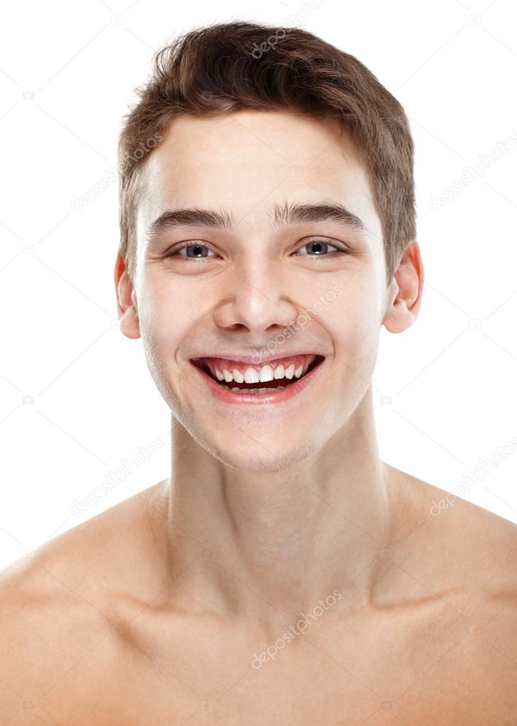 Young male smiling face — Stock Photo © Gladkov #52879227