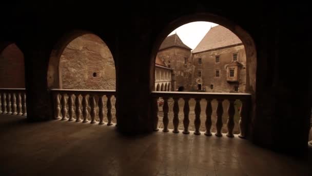 Medieval castle porch — Stock Video © vizualvortex #70901501