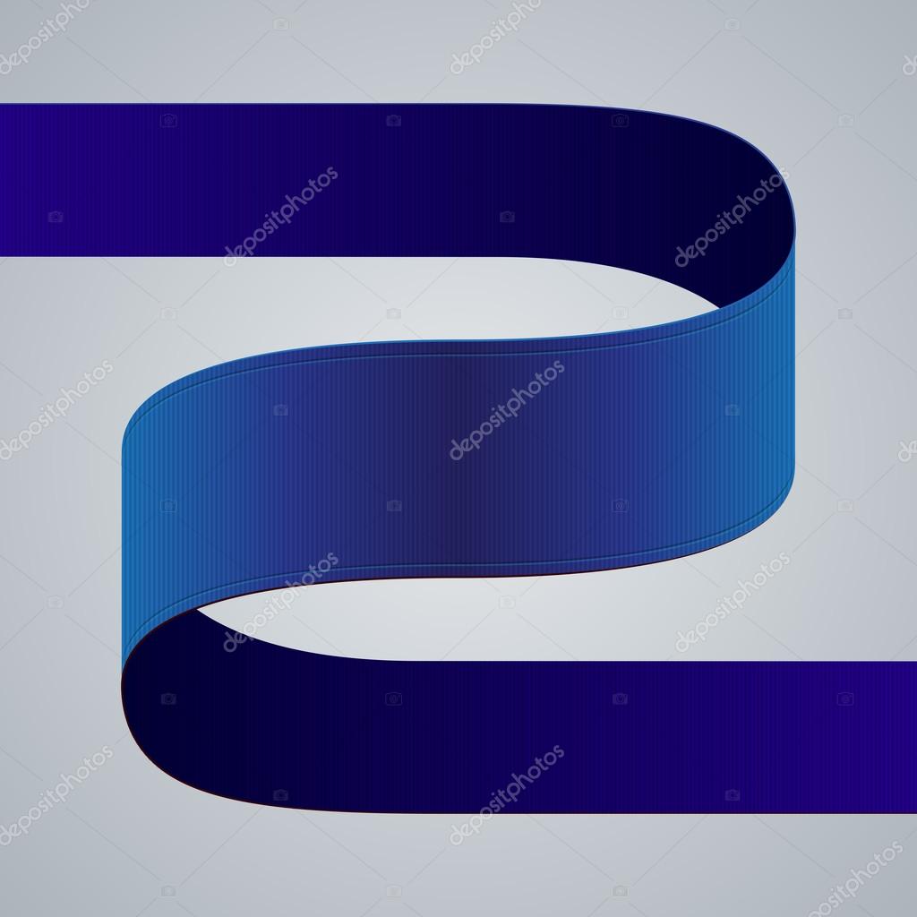 Blue fabric curved ribbon Stock Vector by ©Mikado767 59028821