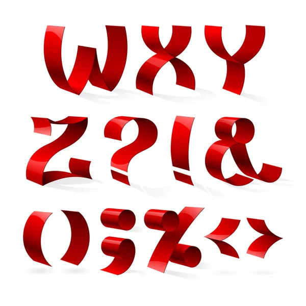 Ribbon Font Set — Stock Vector © yienkeat #35693007