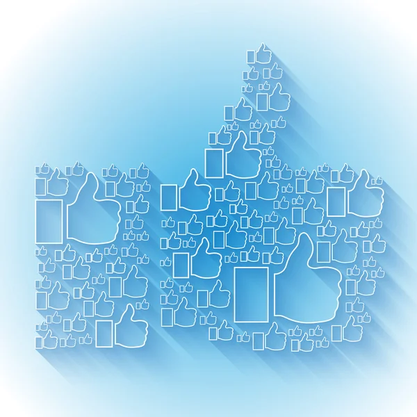 "Like" symbol on blue background Stock Vector Image by ©Mikado767 #30489333