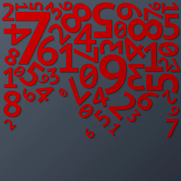 Abstract red random digits — Free Stock Vector © Mikado767 #88907622