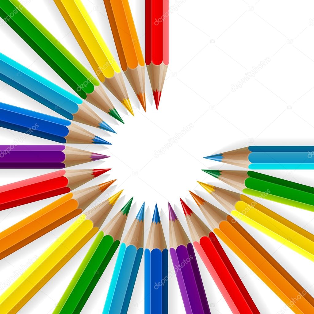 Rainbow Colored Pencils Png