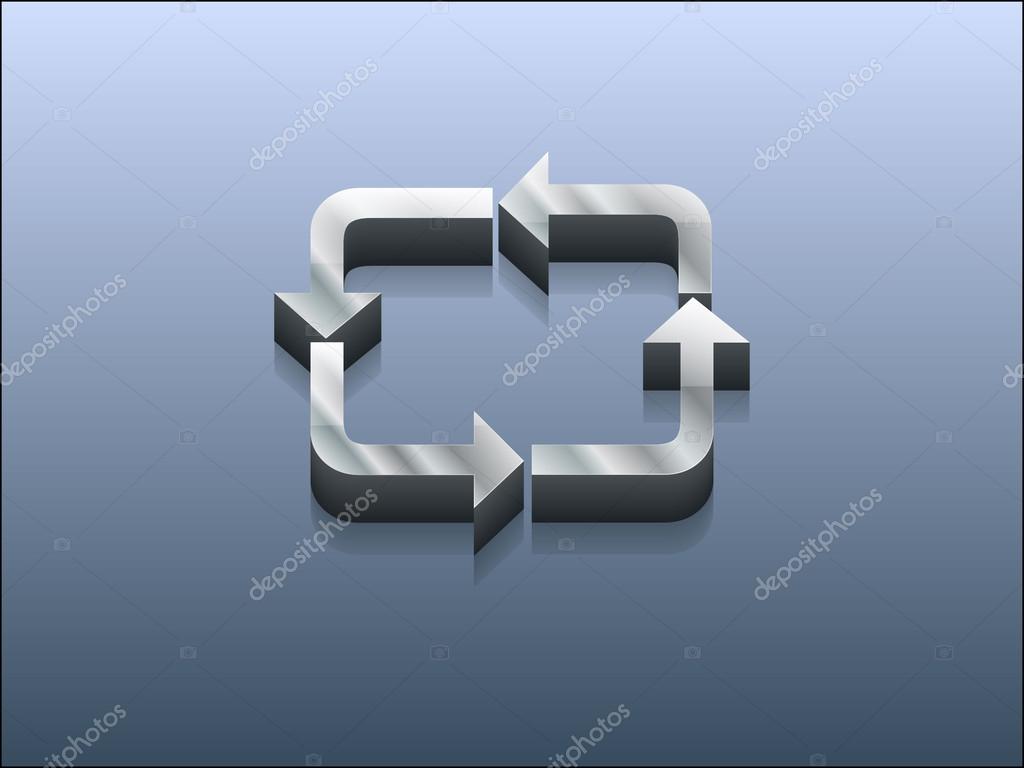 Ilustración 3d del icono cíclico 2024