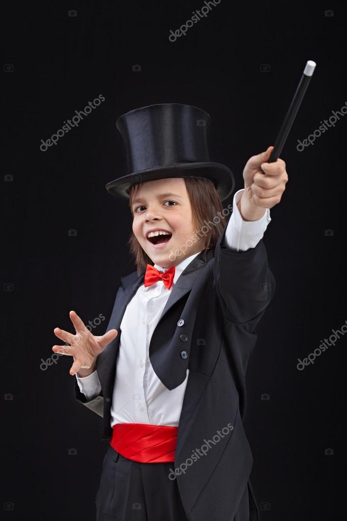 Happy young magician Stock Photo by ©lightkeeper 101094434
