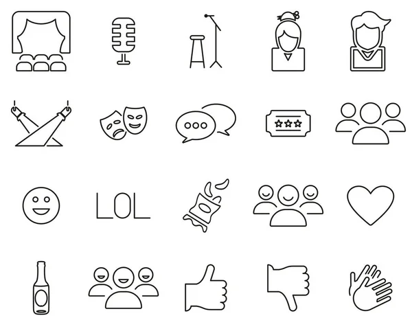 Set the stand up comedy icon Vector Art Stock Images | Depositphotos