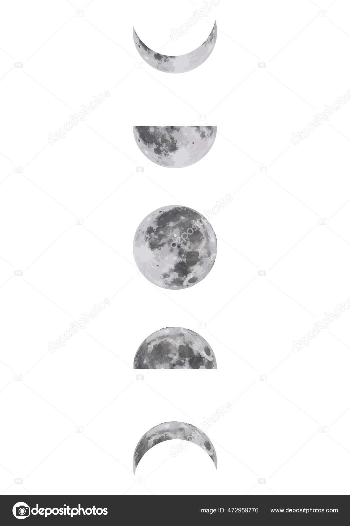 Moon phases icon Night space, astronomy and nature, moon phases, shadow ...