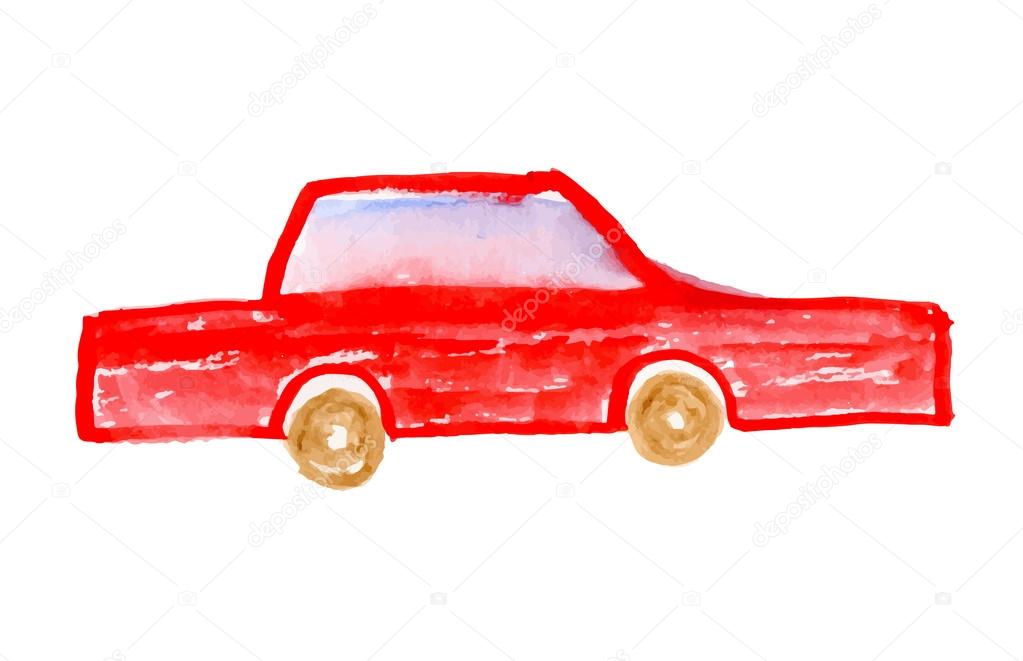 Kinder zeichnen Auto. Vektorillustration. Stock-Vektorbild von ©wasja ...