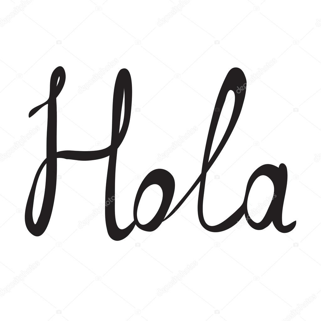 Parola scritta a mano Hola, lettering — Vettoriali Stock © wasja #71153669