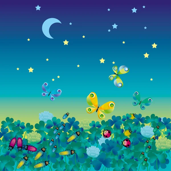 Medow with bugs Stock Vector Image by ©Galyna #100985450