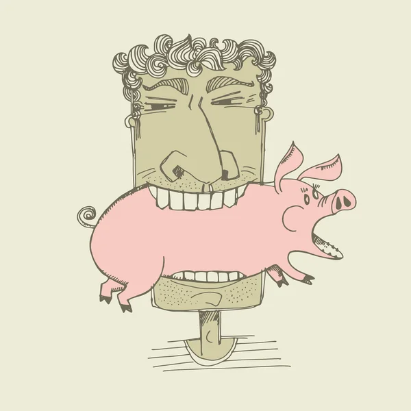 Cartoon Greedy Pig — Stock Vector © ronleishman #14000859 Cartoon Greedy Pig — Stock Vector © ronleishman #14000859