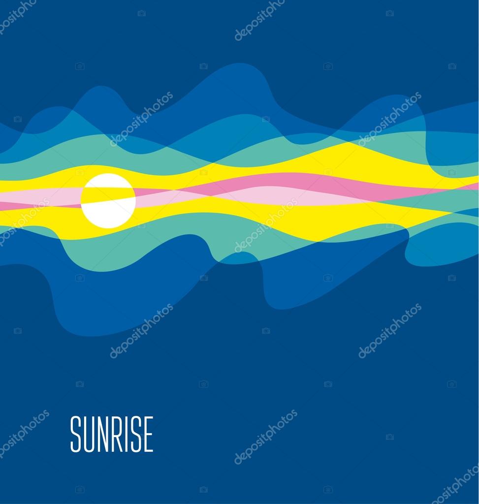 Vivid bright abstract sunrise sky vector illustration. daybreak Stock ...