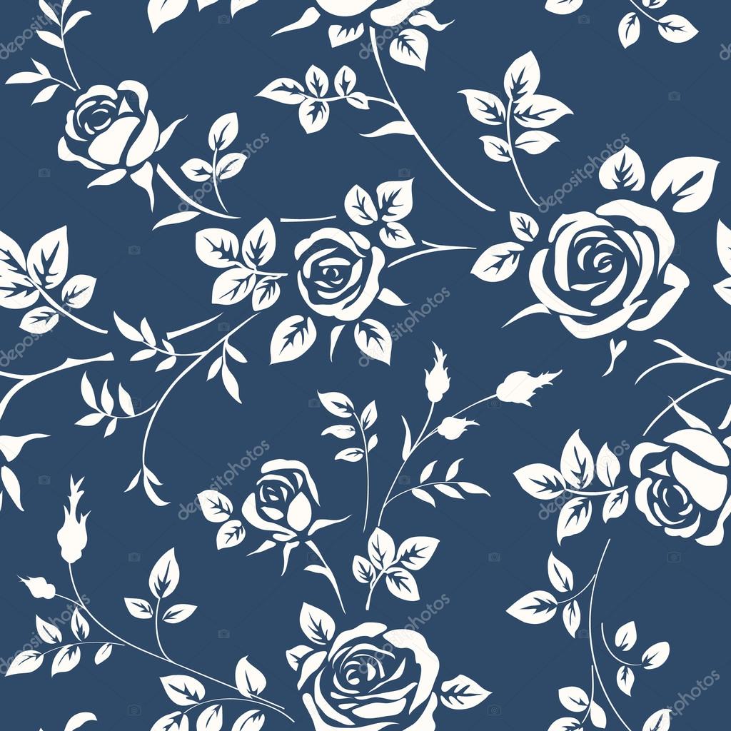 Seamless wallpaper with roses Stock Vector Image by ©Gizele #102170794