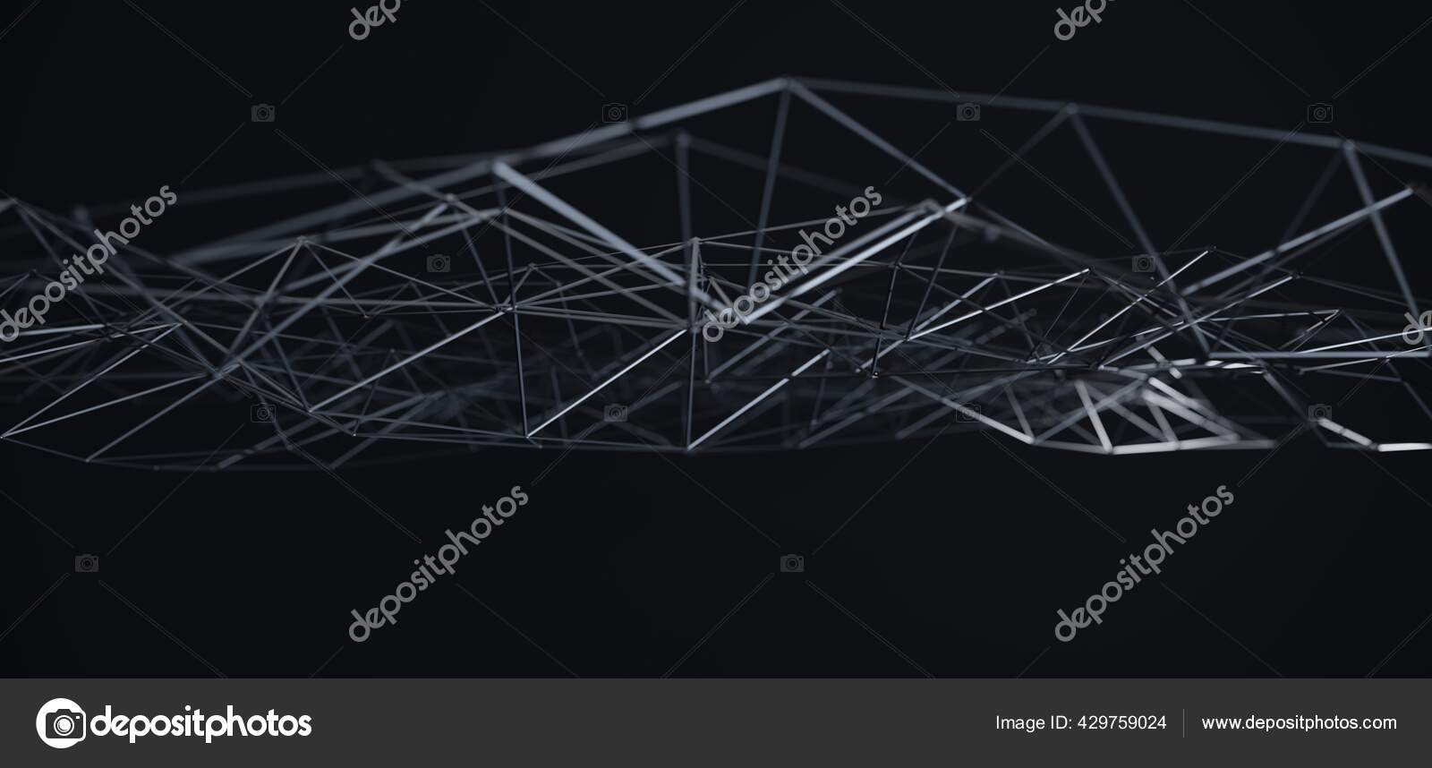 Abstract black science 3D background. Network connection structure. — Stock Photo © volmon@tut ...