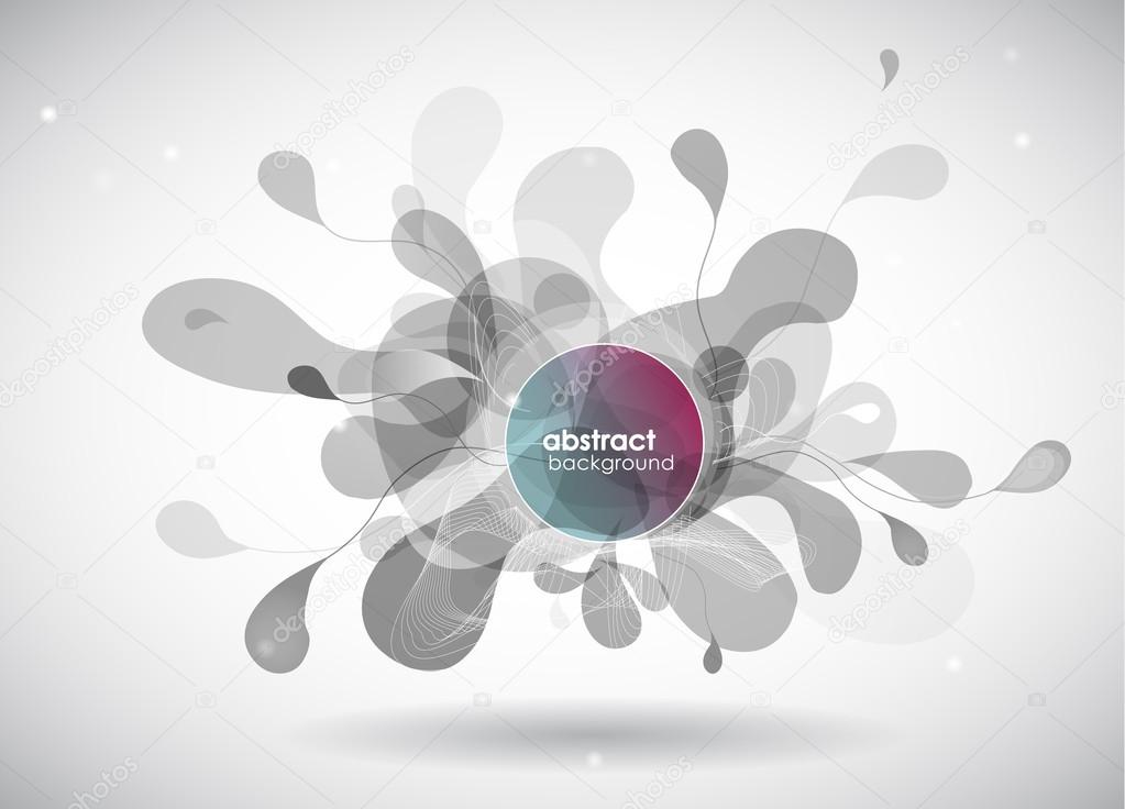 Abstract grey background with circles. Stock Vector by ©kormi 106771658