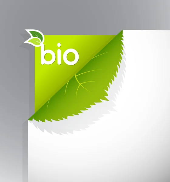 Corner on paper with bio sign. Stock Vector Image by ©kormi #6389907